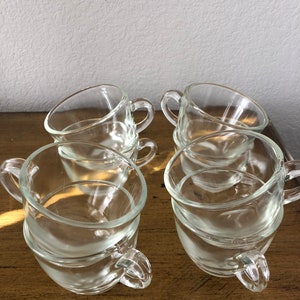 Vintage Clear Glass Punch Cups Sturdy Cups Set of Eight - Etsy