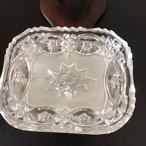 Small Pressed Glass Single Serve Trays Set of Six - Etsy