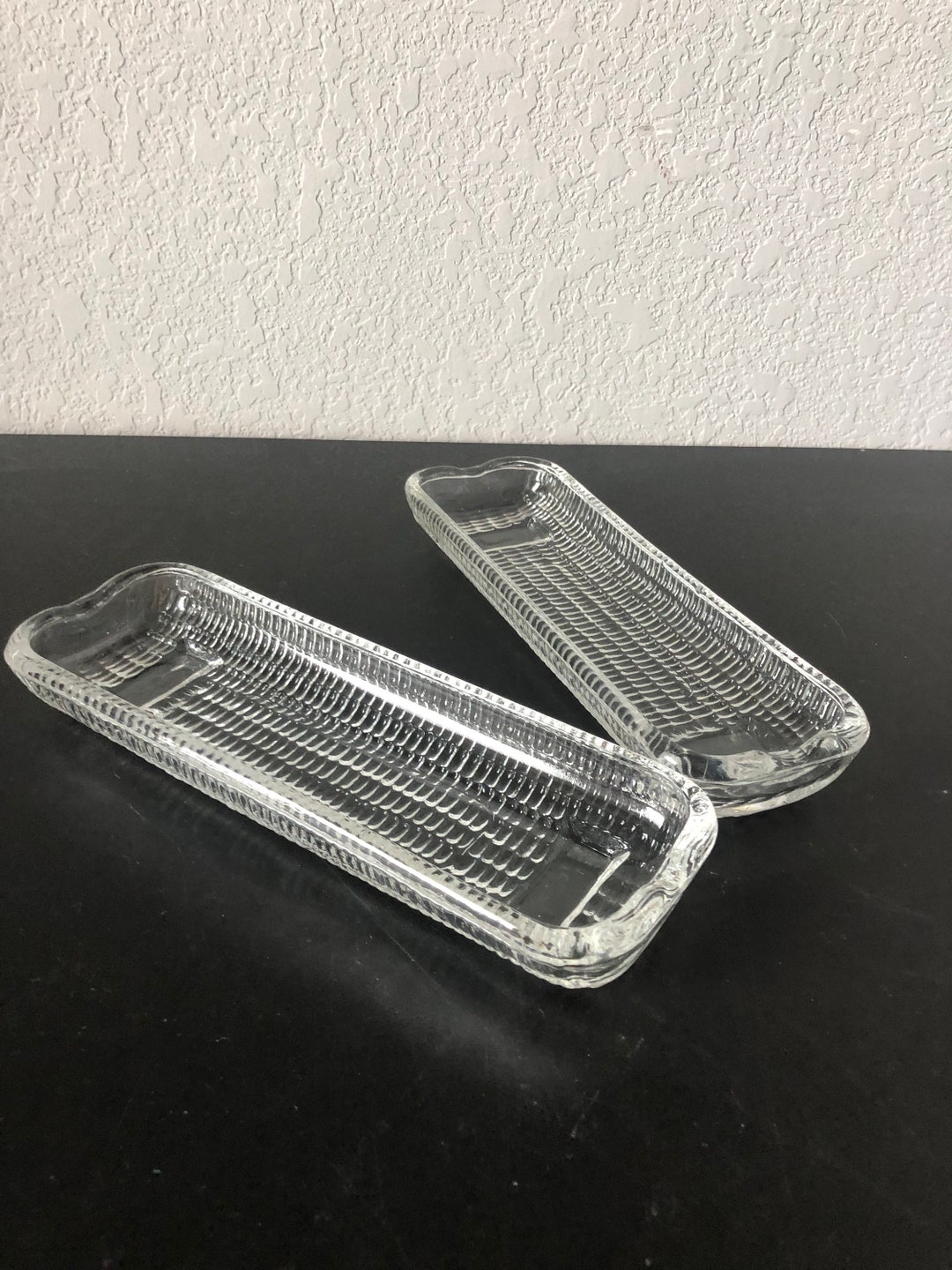 Vintage Corn on the Cob Glass Dish/plate Set of Two - Etsy