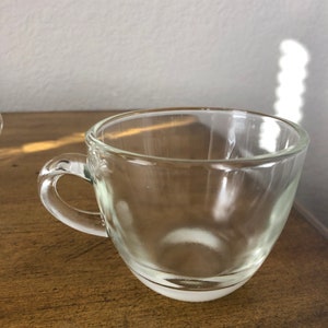 Vintage Clear Glass Punch Cups Sturdy Cups Set of Eight - Etsy