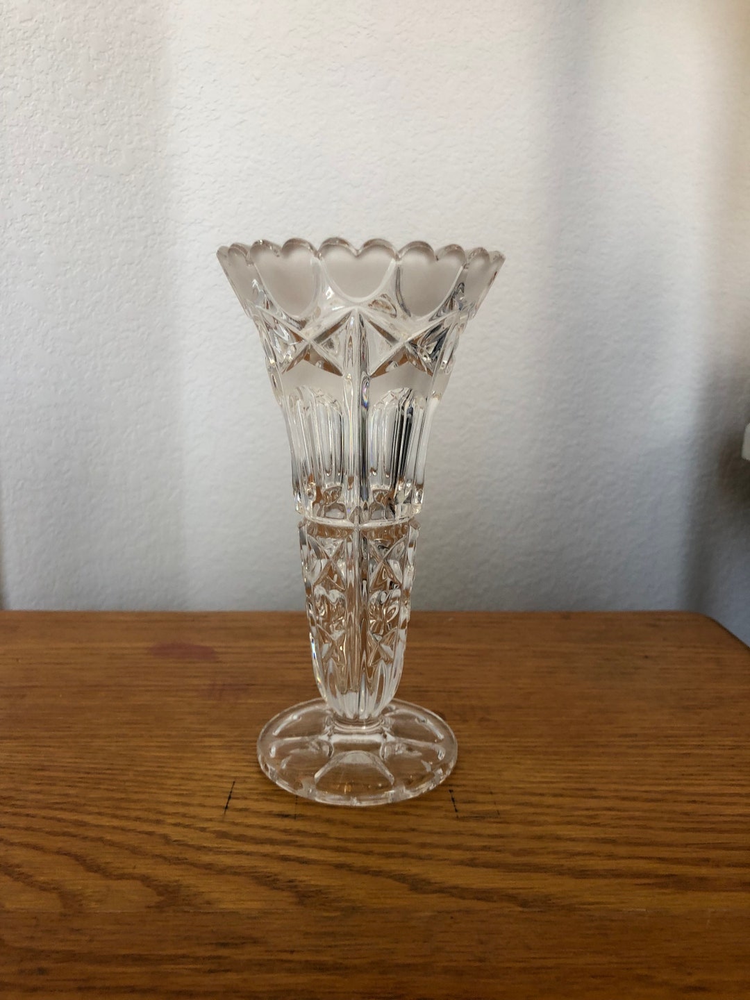 Bleikristall Lead Crystal Vase Artmark Clear Glass Heart Infused Flora ...