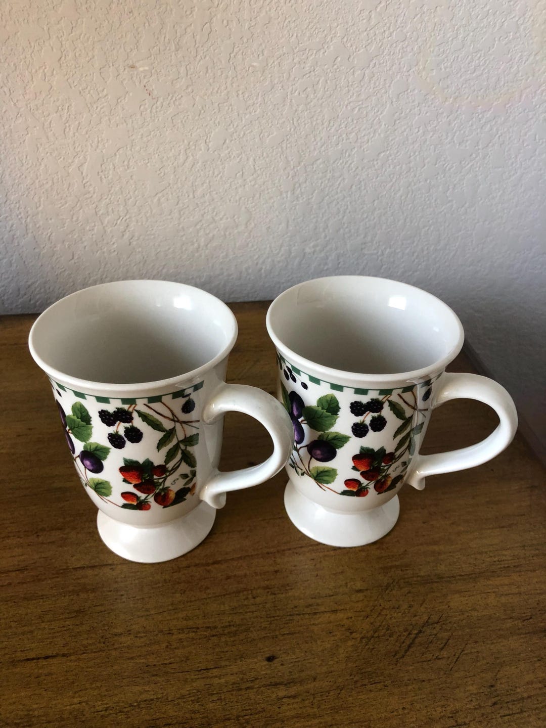 Mainstay Floral Mugs Set of Two - Etsy