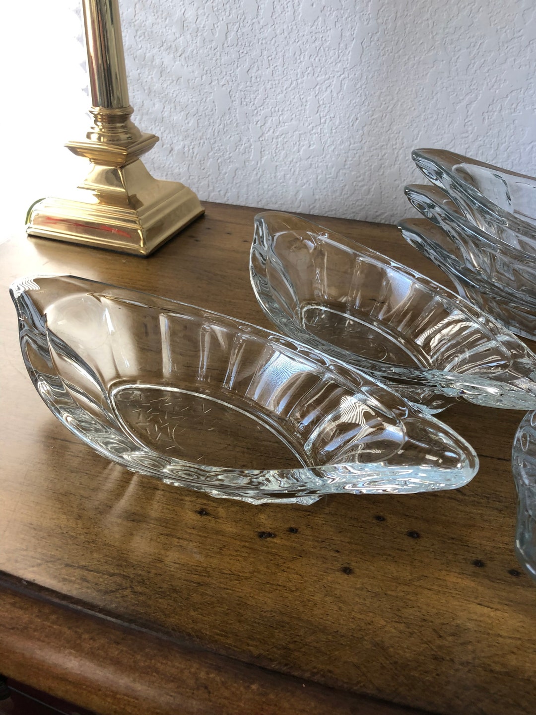 Clear Glass Banana Split Boats/dessert Dishes Set of Six - Etsy