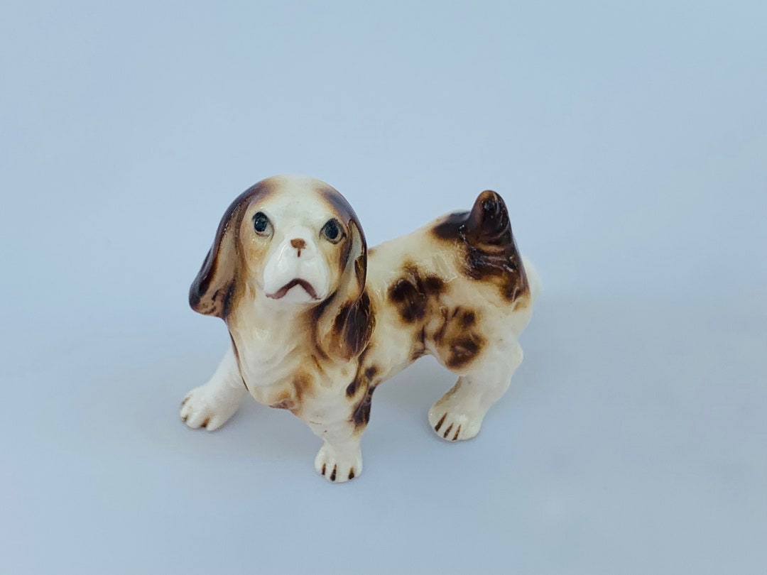 Charming Miniature English Springer Spaniel Figurine - Brown and White ...