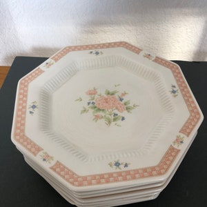 Vintage Nikko Cameo Rose Classic Collection Bread and Butter Plates 8 ...