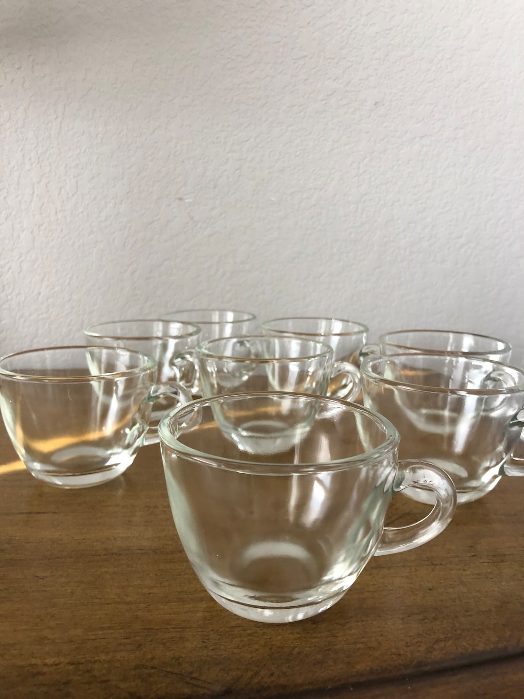 Vintage Clear Glass Punch Cups Sturdy Cups Set of Eight - Etsy