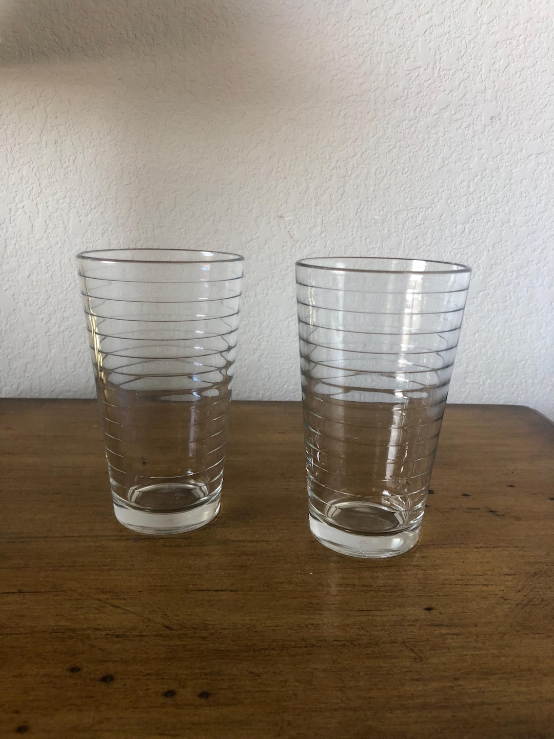 Vintage Libby Ribbed Design Set of Two Drinking Glasses - Etsy