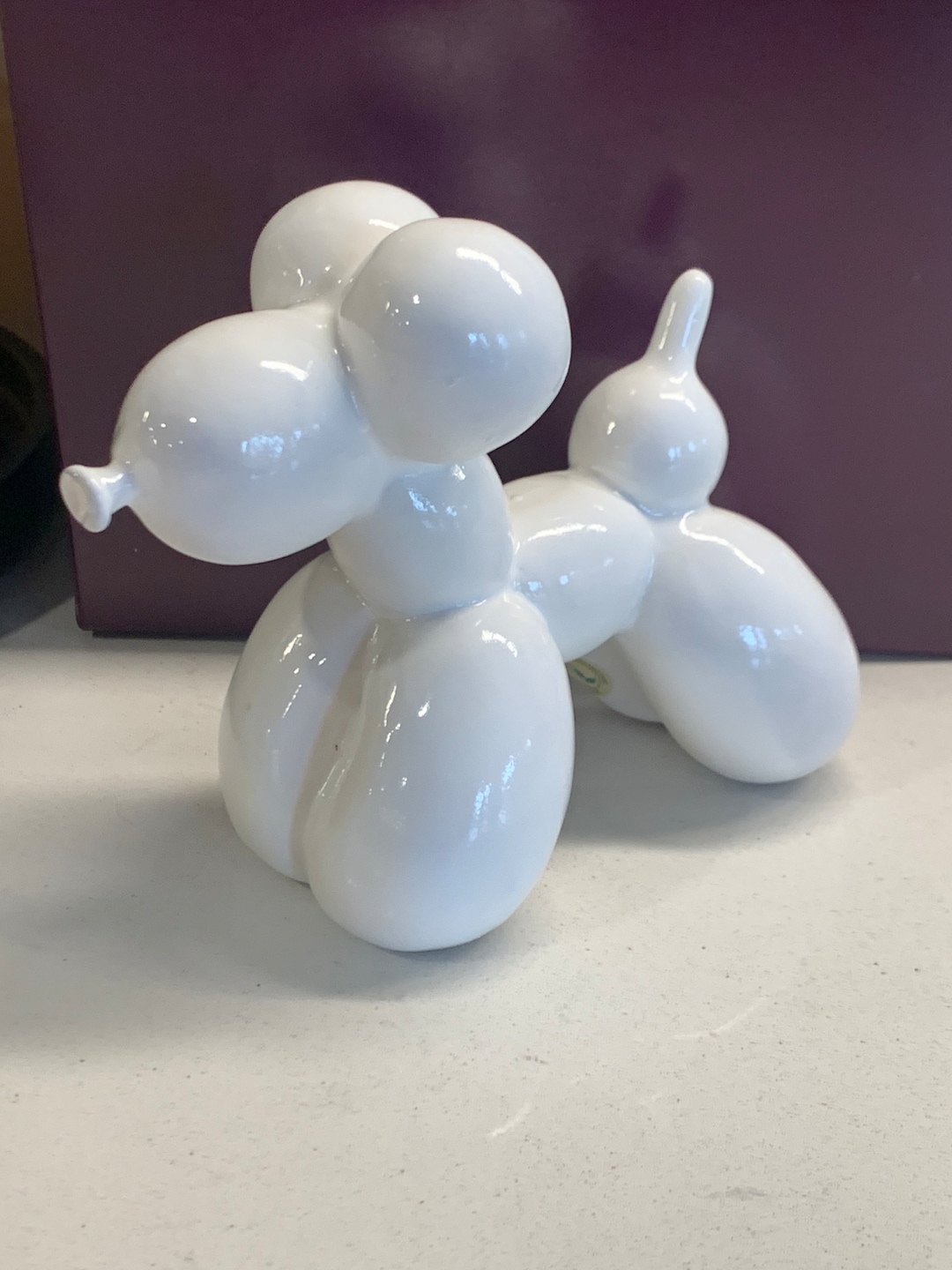 White Balloon Dog Figurine, Resin Balloon Dog, Balloon Dog Decoration ...