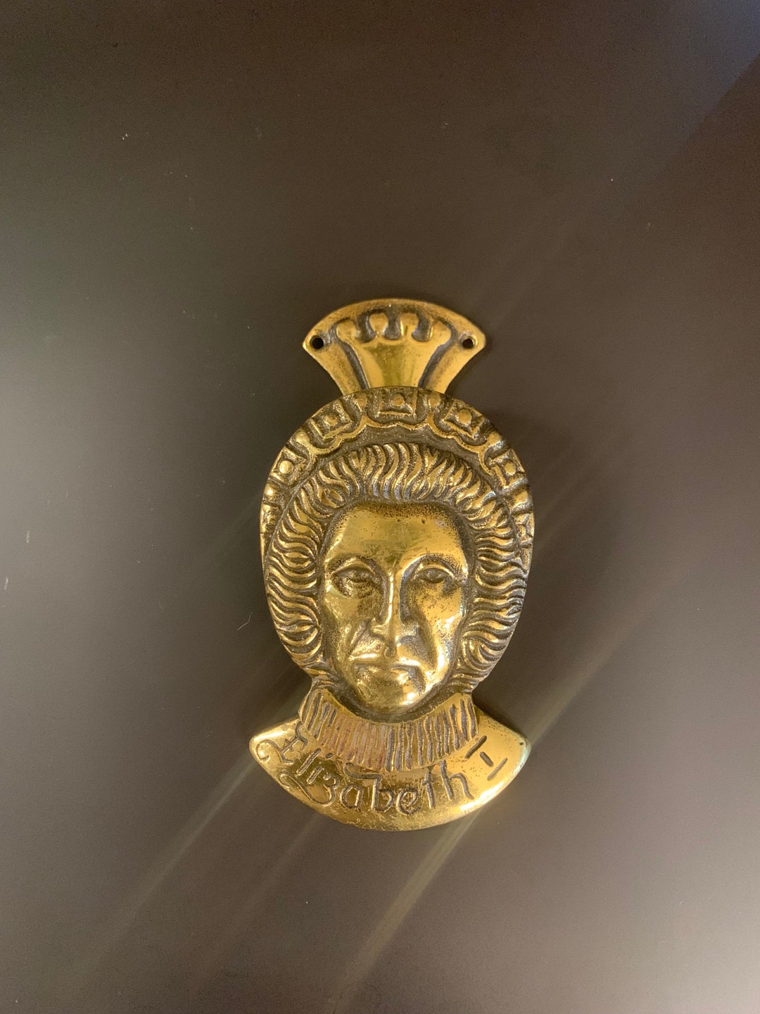 Queen Elizabeth I Brass Door Knocker - British Brass Door Knocker ...