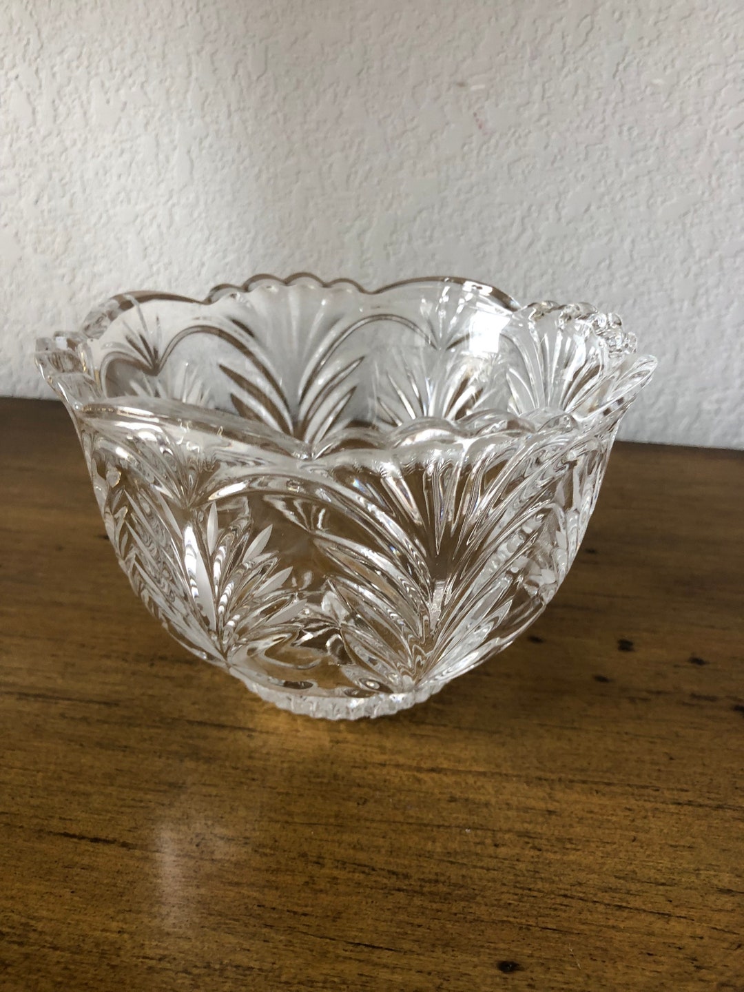 Vintage Full Lead Crystal Fifth Avenue Scalloped Bowl/candy Dish - Etsy