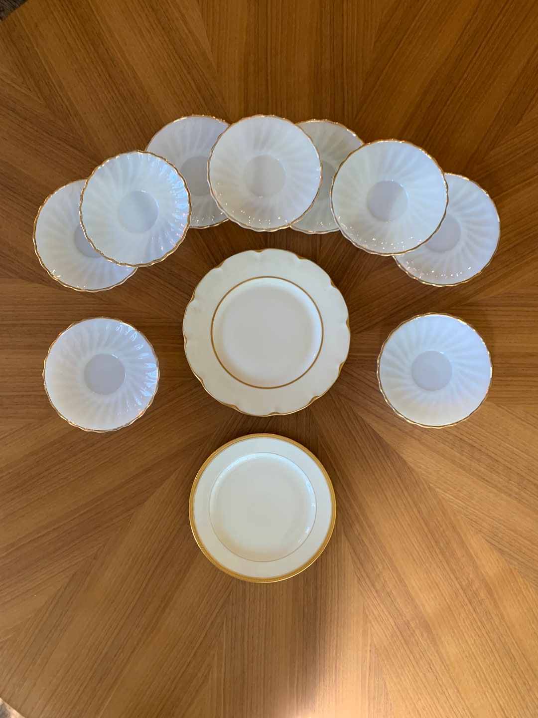 11 White and Gold Plates - Limoges Plate - Theodore Haviland New York ...