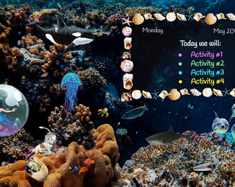 Ocean Bitmoji Classroom - Etsy