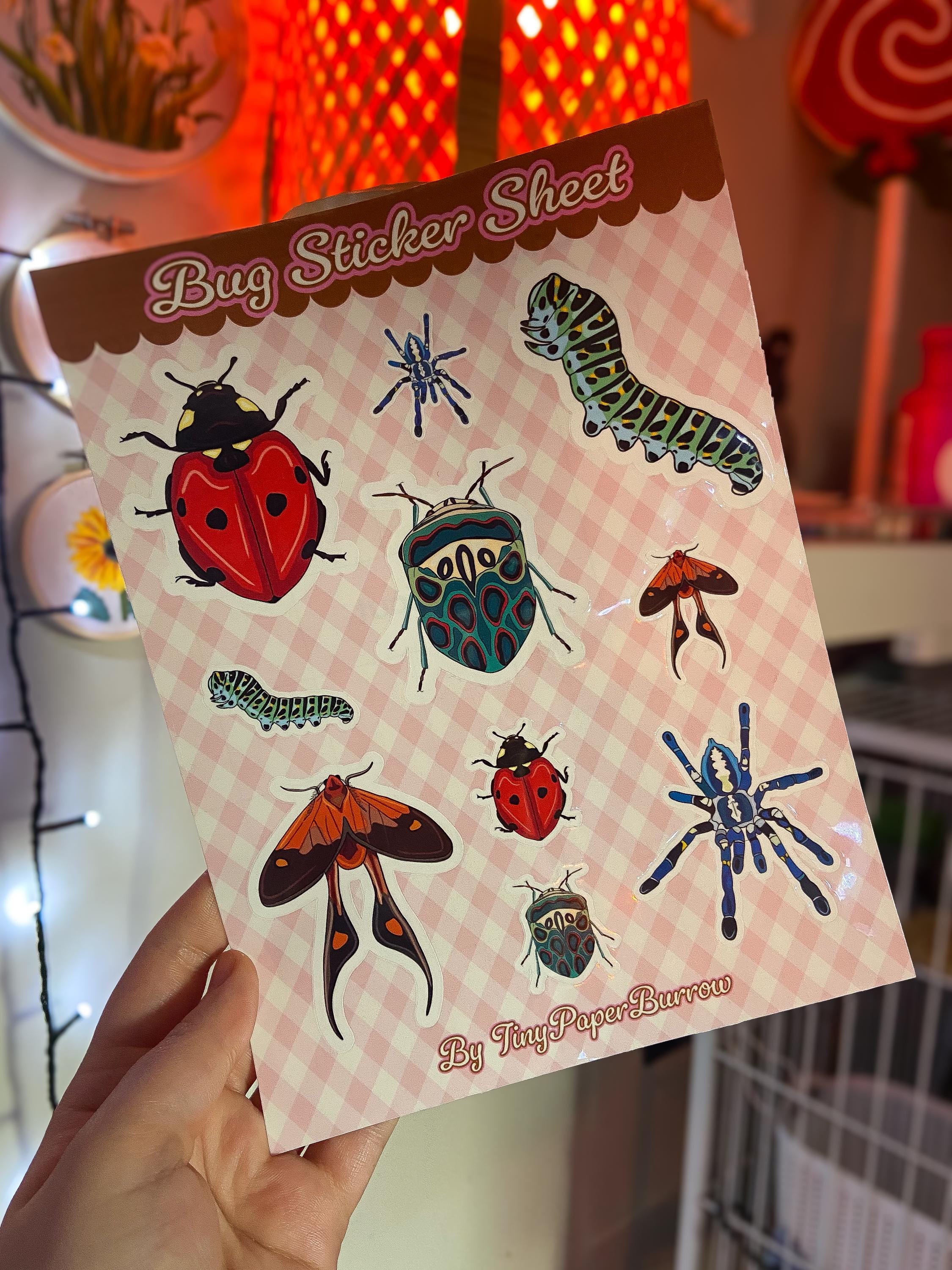 Bug Sticker Sheet | Rare Insects | Waterproof | Set of 10 | Journal ...