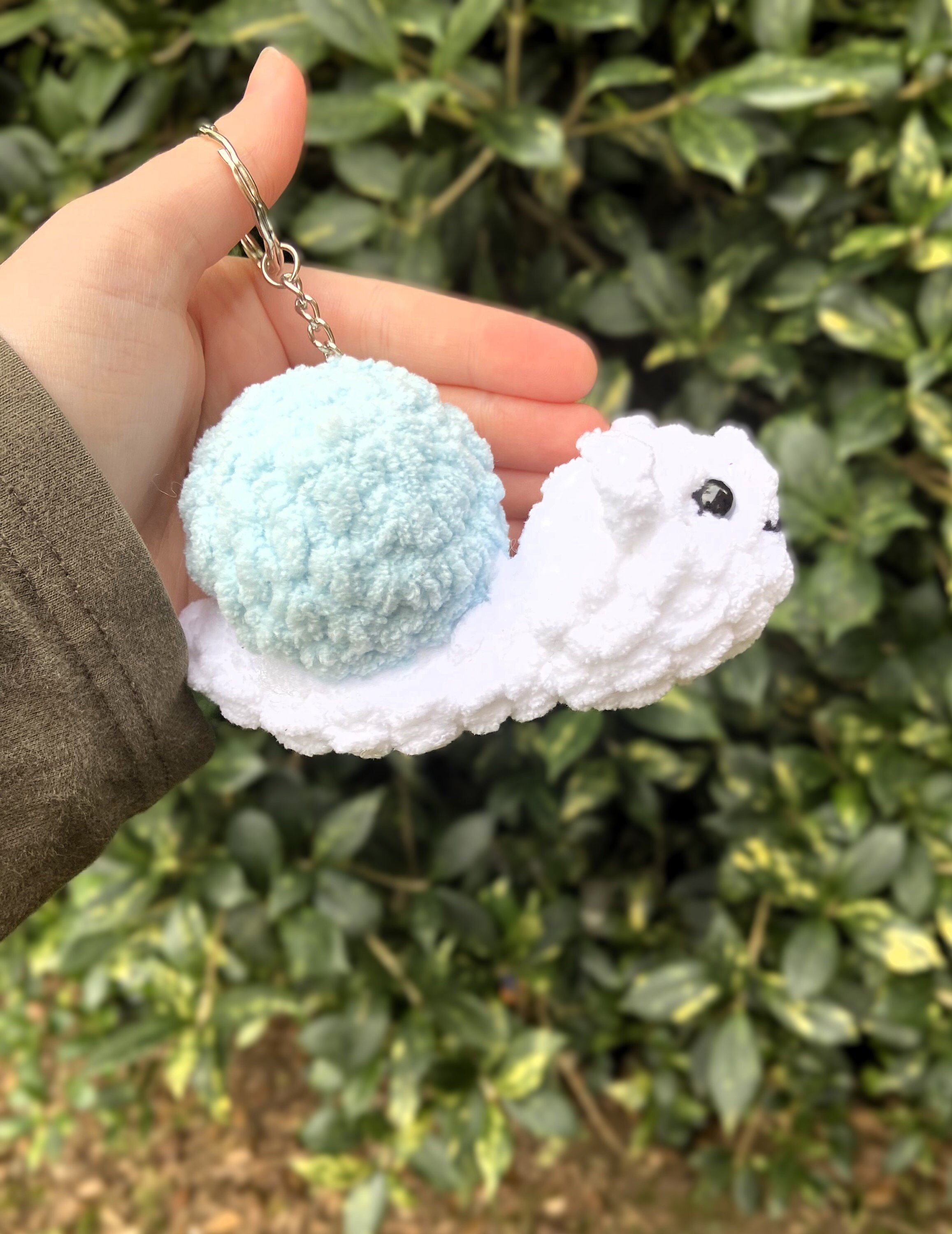 Crochet 30-minute Snail Keychain Pattern/accessory/fluffy Keychain - Etsy