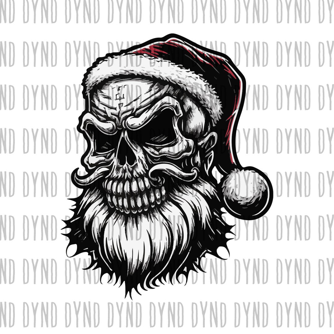 Santa Skull SVG, Christmas SVG, Skull PNG, Digital Download, T-shirt ...
