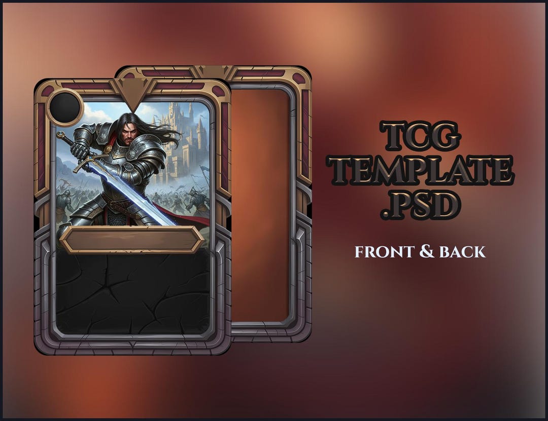 TCG Template, Trading Card Game Creator Template - PSD - Instant ...