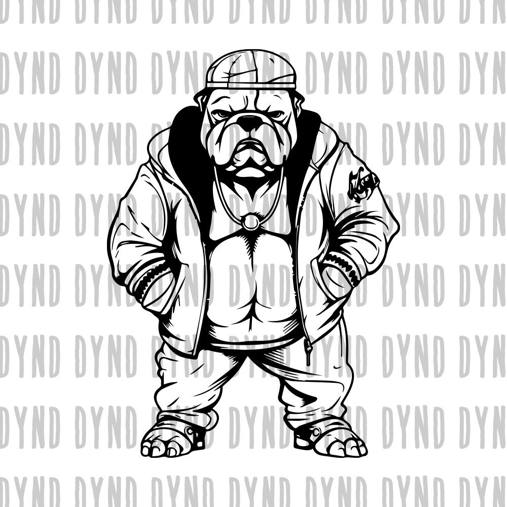 Rapper Bulldog SVG, Bulldog SVG, Bulldog Mom, English Bulldog Mom ...
