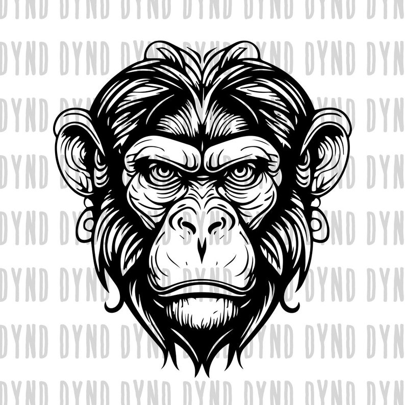 Monkey Svg , Monkey Head Svg , Monkey Face , Monkey Clipart , Monkey ...