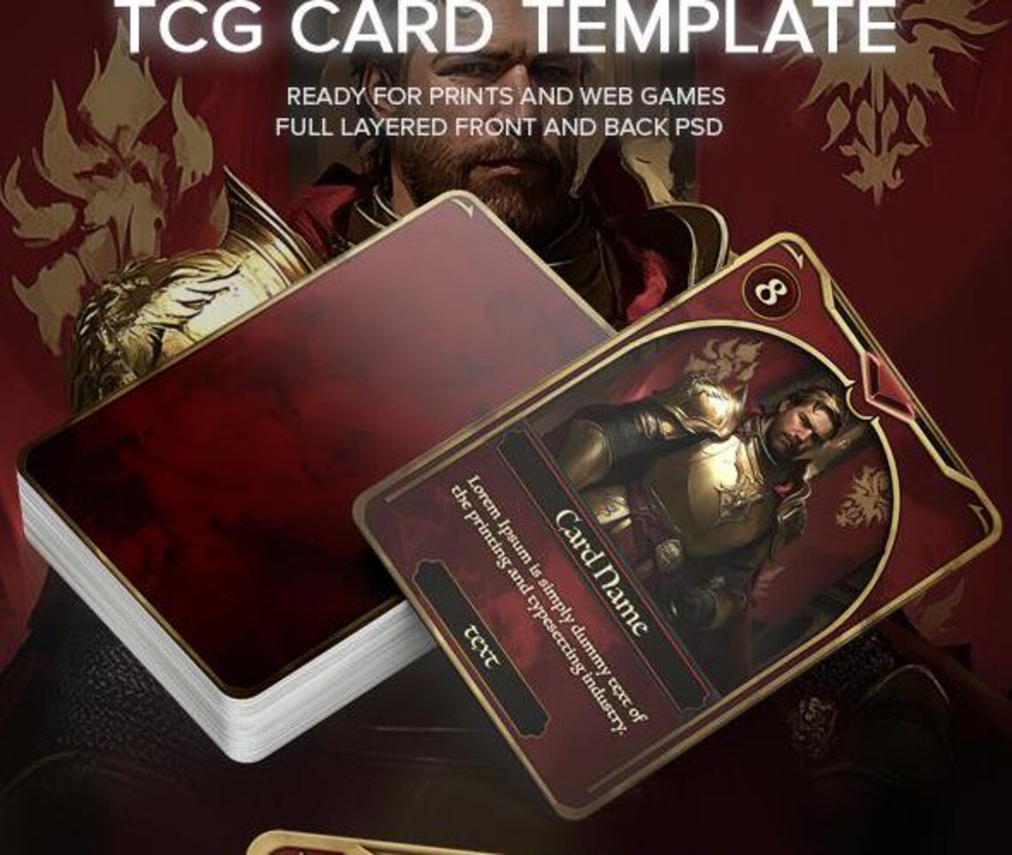 TCG Template, Trading Card Game Creator Template - TCG Card Template ...
