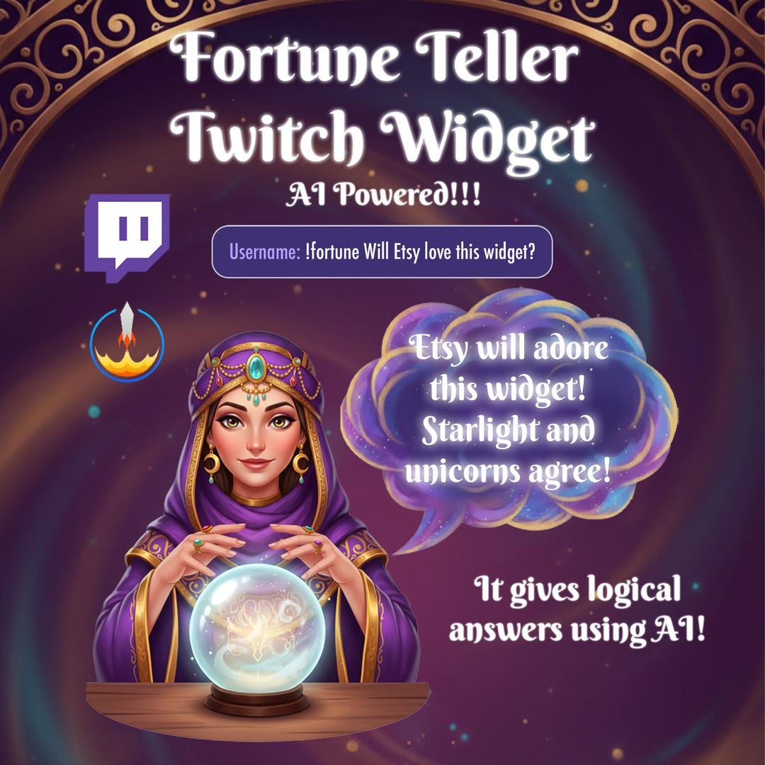 Interactive AI Powered Fortune Teller Twitch Widget: Fortune Reader, Twitch Only - Instant ...