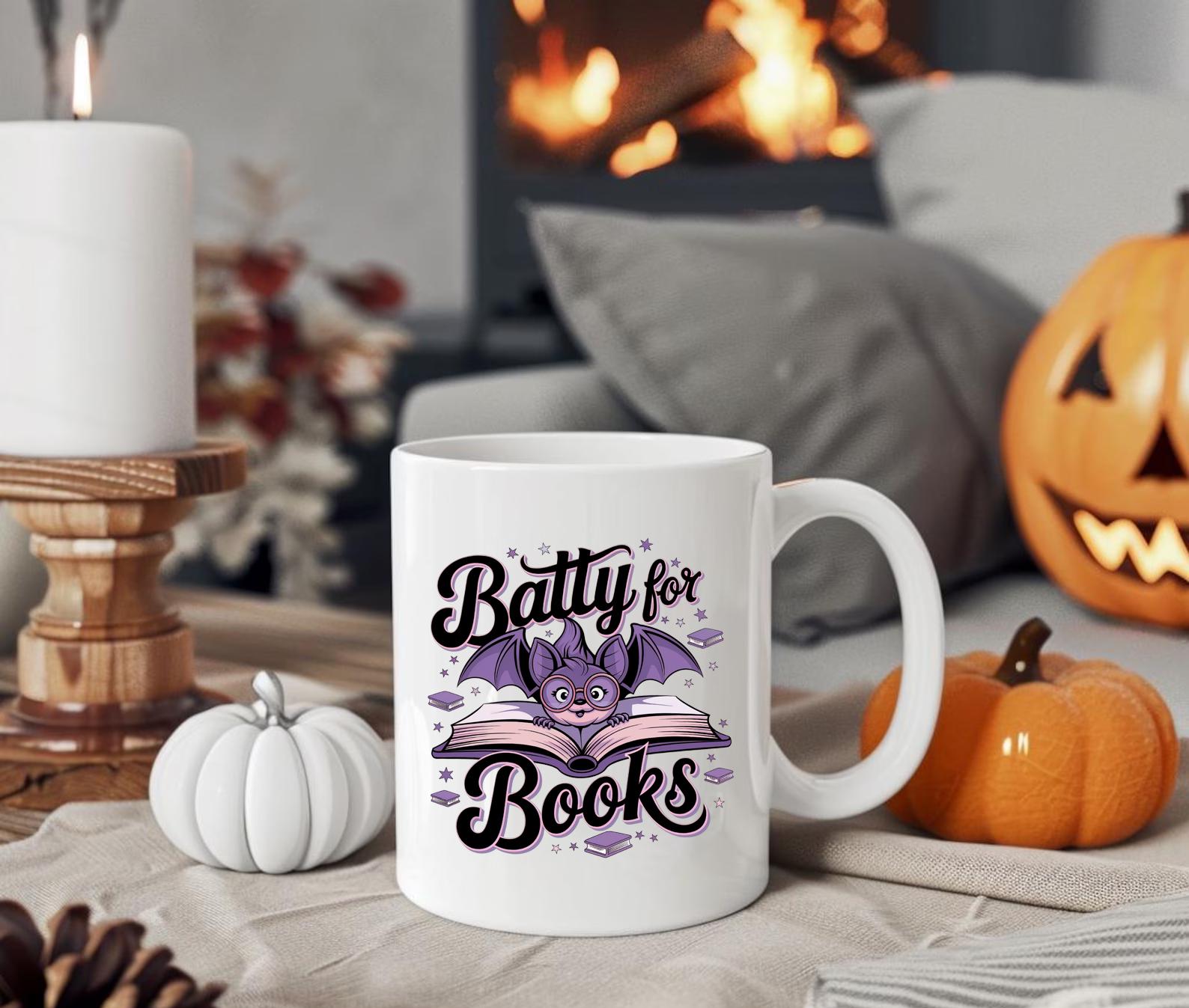 Batty for Books Png, Halloween Png, Sublimation Design, T-shirt Png ...