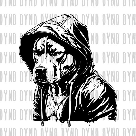 Pitbull Rapper Stencil
