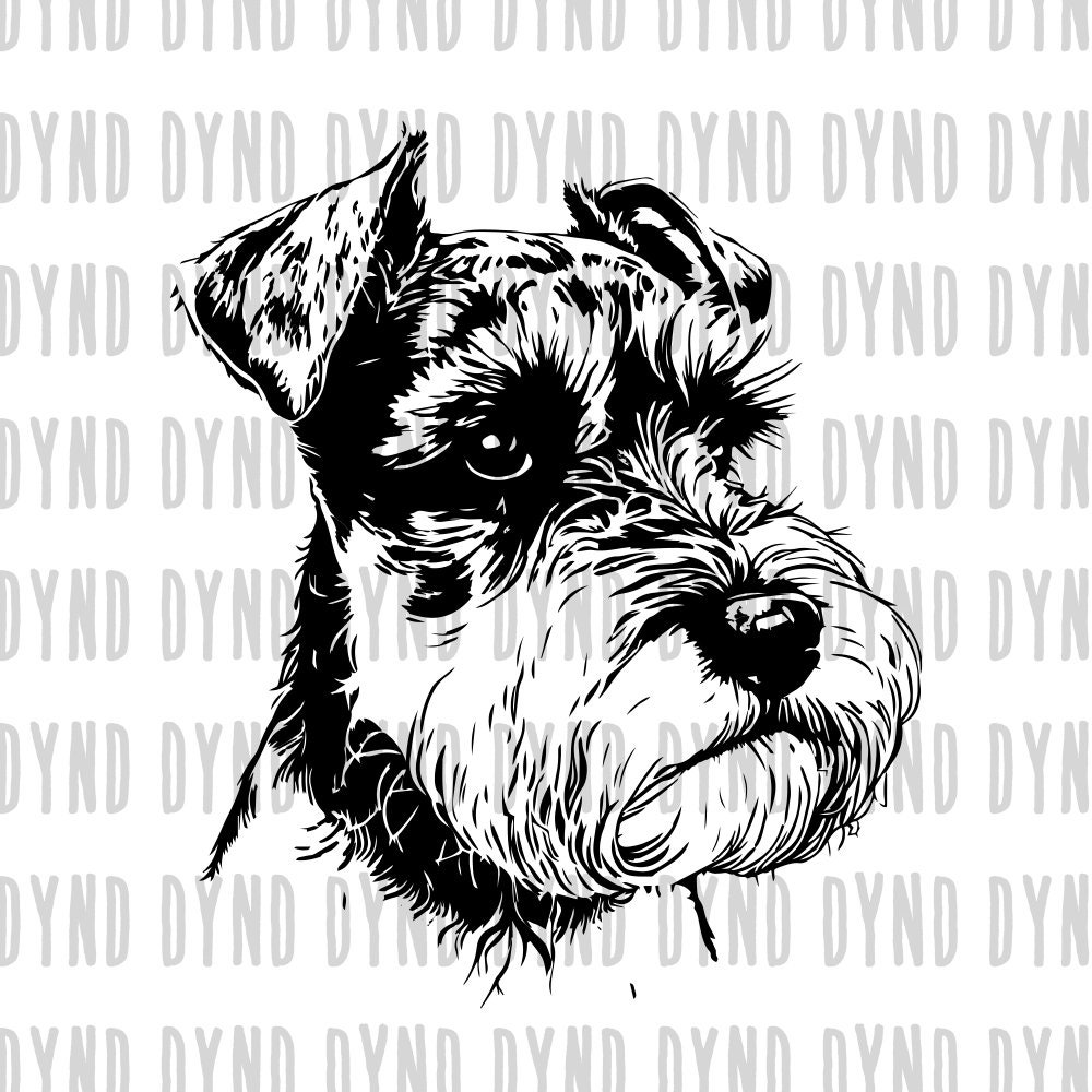 Miniature Schnauzer SVG, Silhouettes Svg, Dog Peeking SVG for Cricut ...