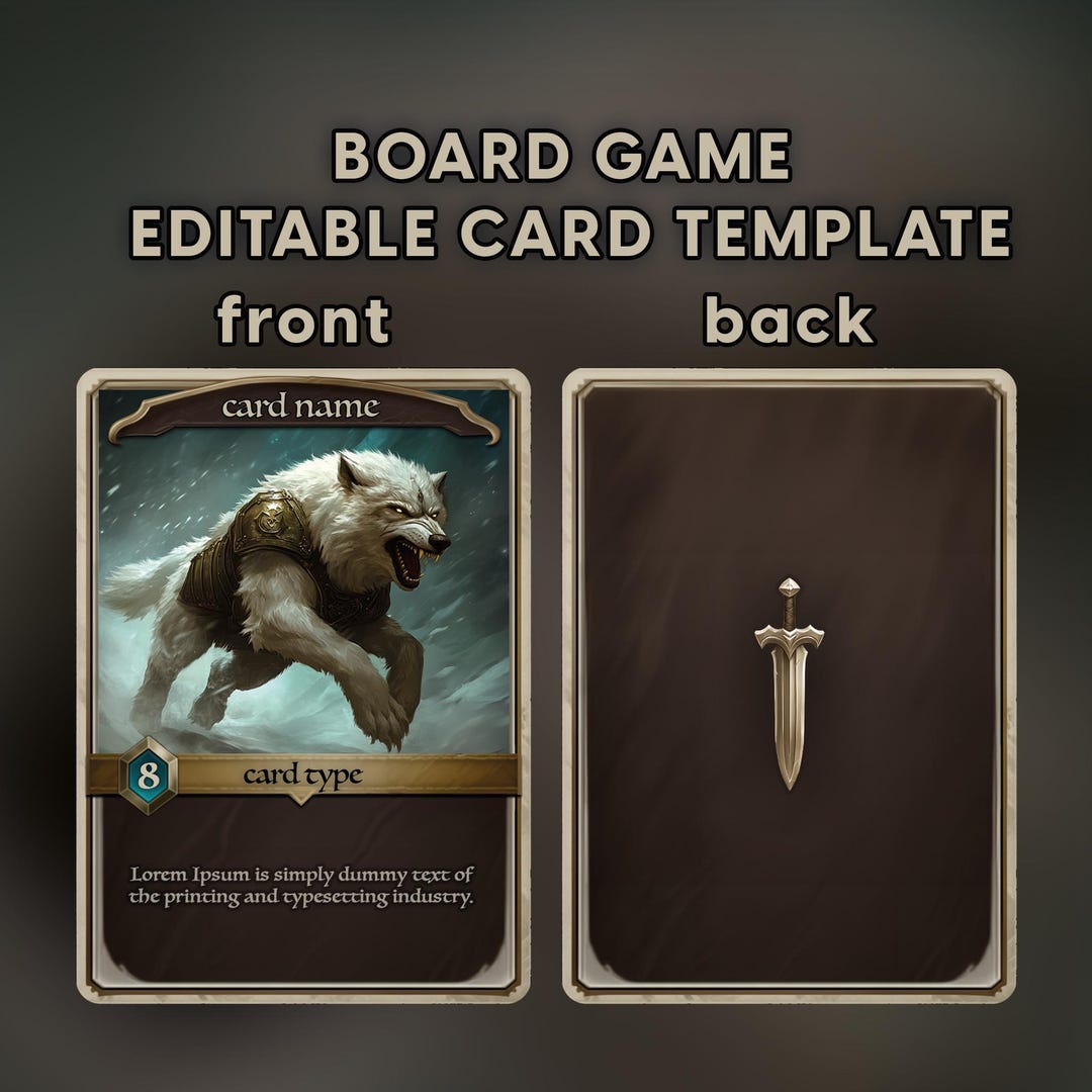 TCG Template, Trading Card Game Creator Template - TCG Card Template ...