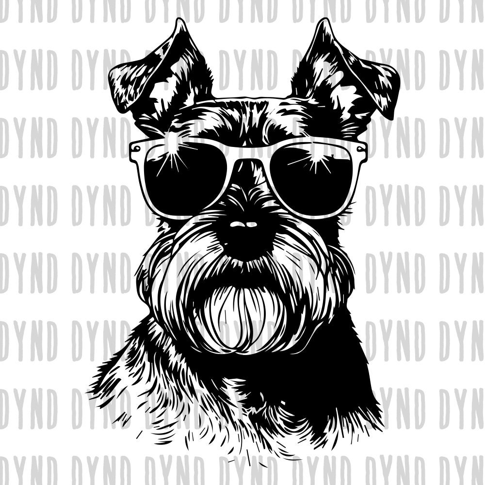 Schnauzer miniatura SVG, Silhouettes svg, Dog Peeking SVG para Cricut ...