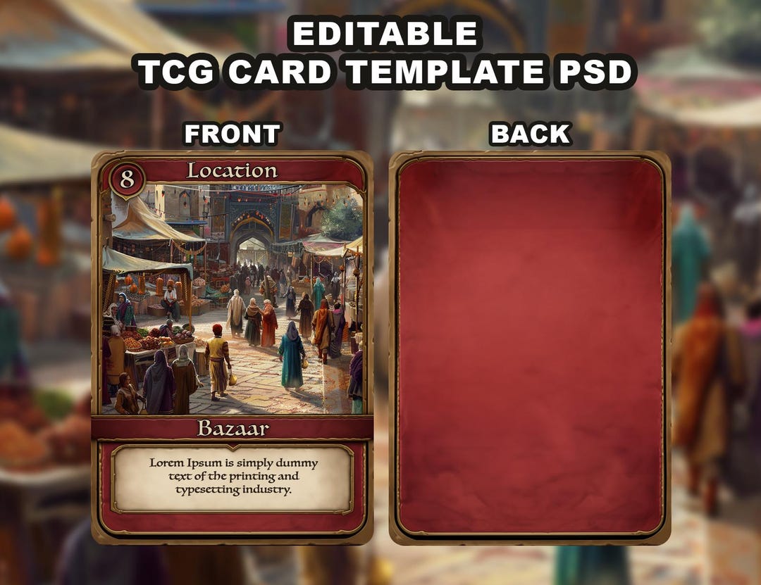 TCG Template, RPG Themed Trading Card Game Creator Template - PSD ...