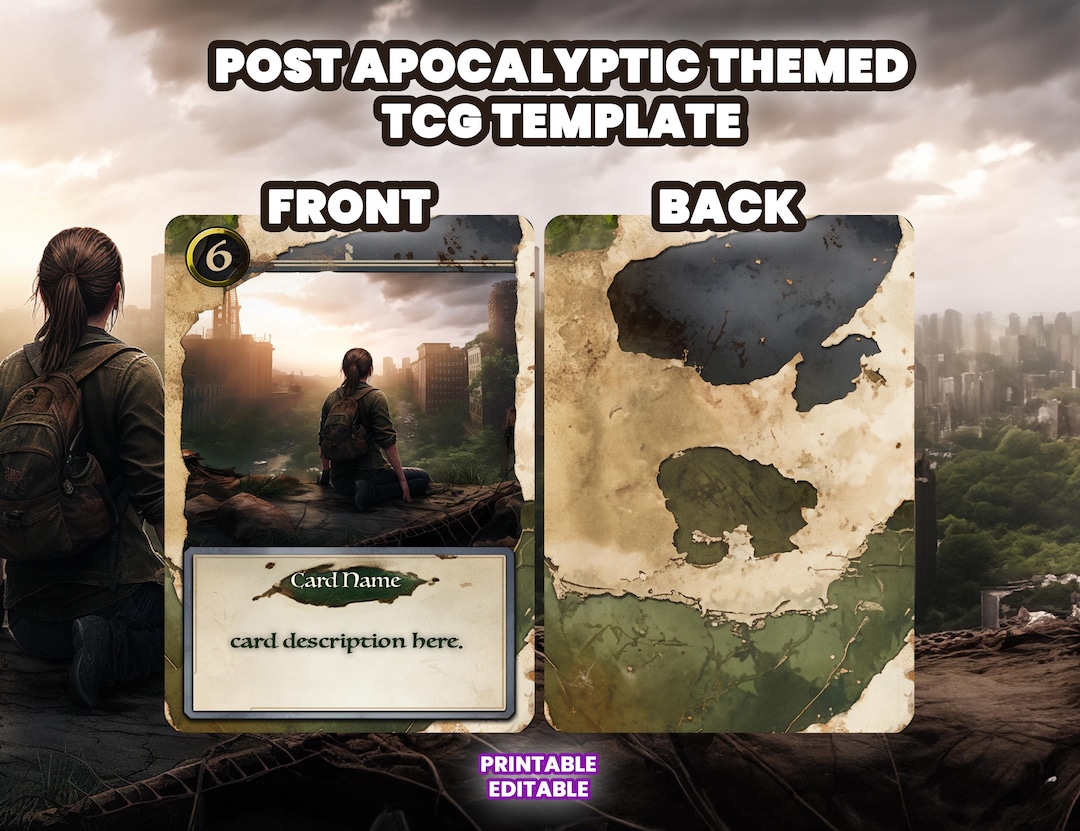 TCG Template, Post-apocalyptic Themed Trading Card Game Creator ...