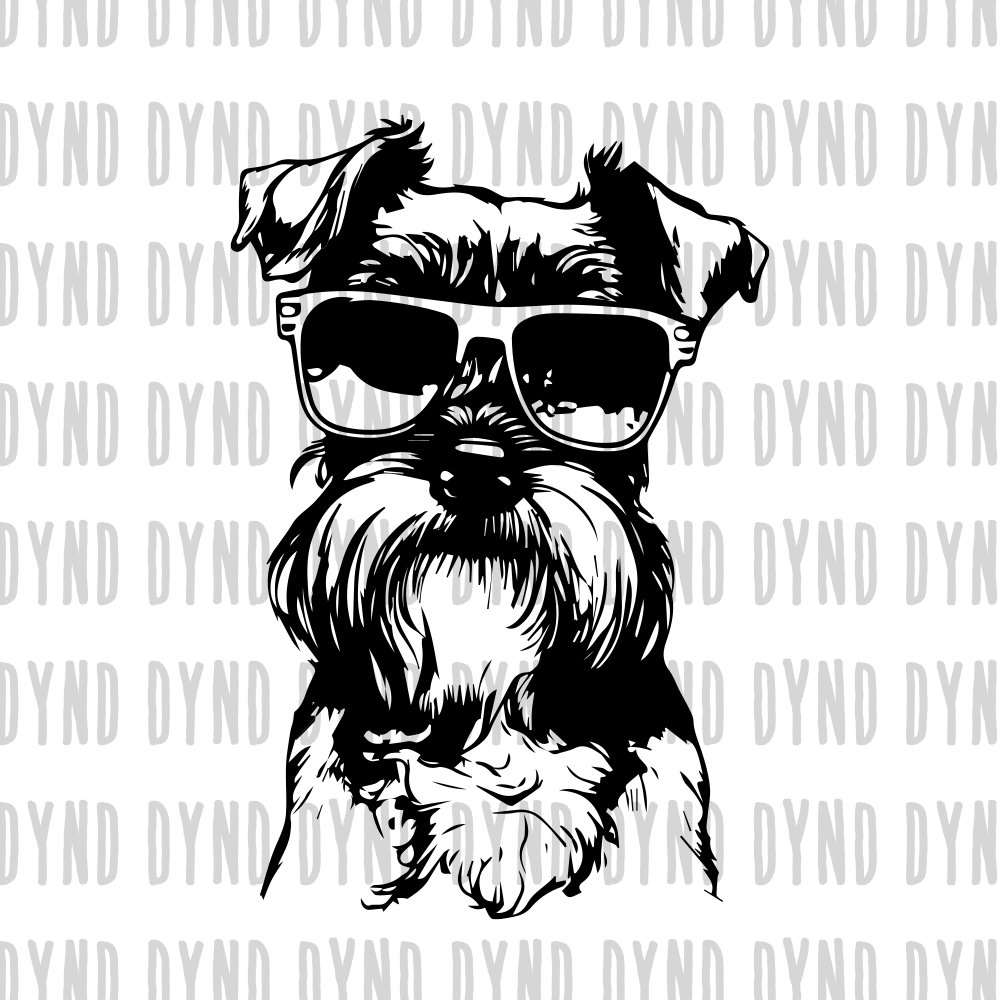 Miniature Schnauzer SVG, Silhouettes Svg, Dog Peeking SVG for Cricut ...