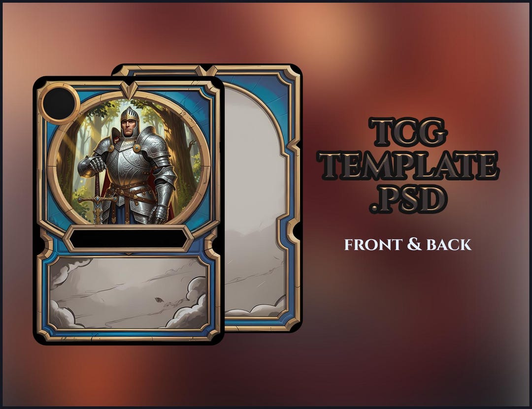 TCG Template, Trading Card Game Creator Template - PSD - Instant ...