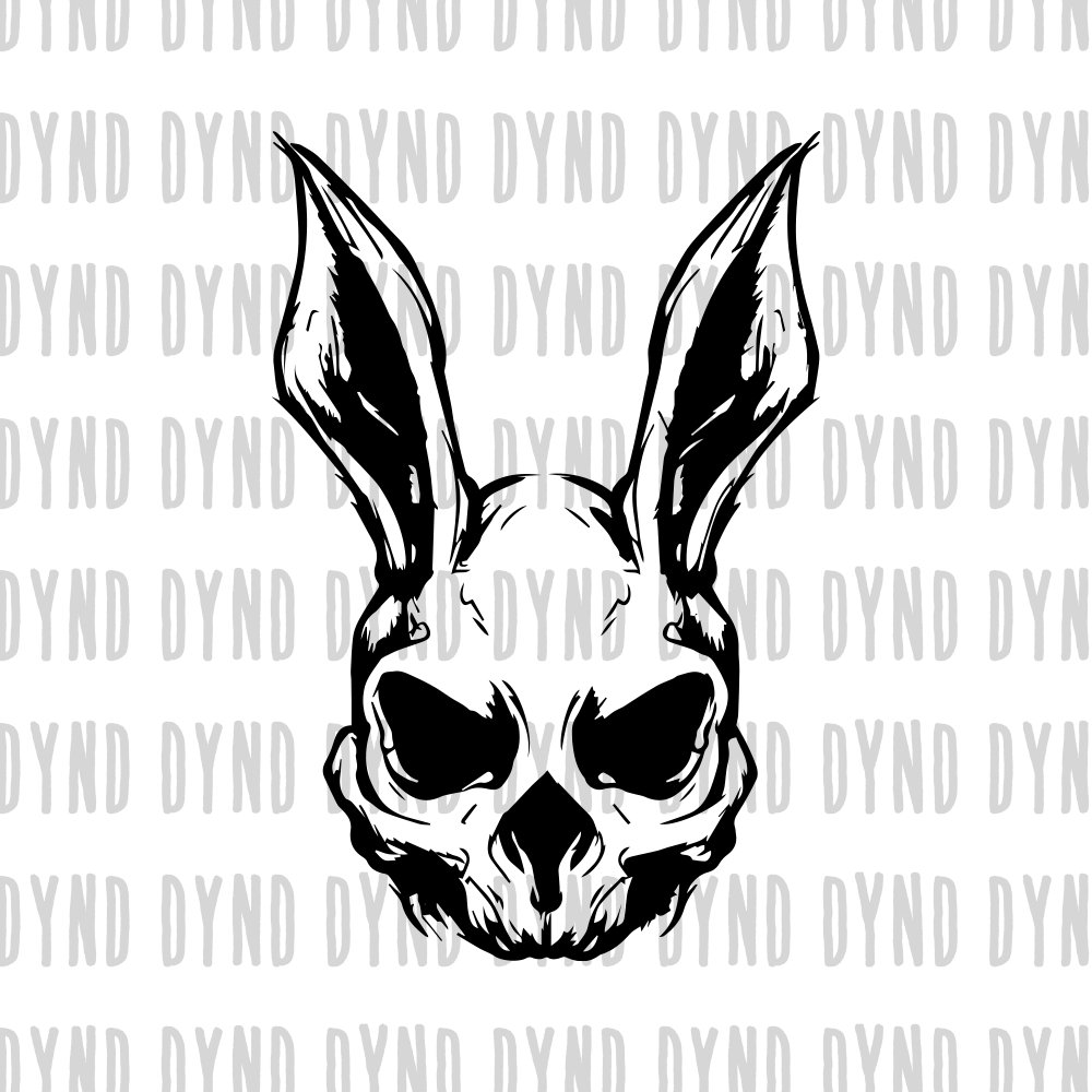Bunny Skull Svg, Skull Gothic Clipart, Gothic Svg, Skeleton Svg, Skull ...