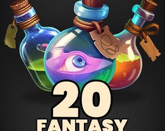 Potion Icon Pack, RPG, Dnd, Video Games, Tabletop, Pen and Paper - Etsy