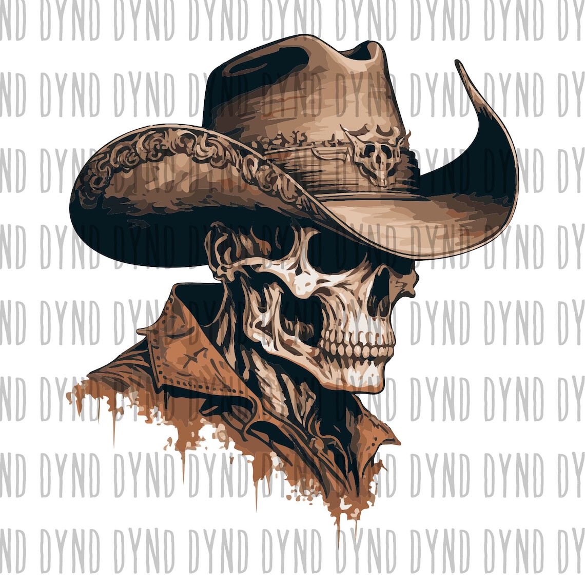 Cowboy Skull Svg File for Sublimation , Western Skull Svg , Western ...