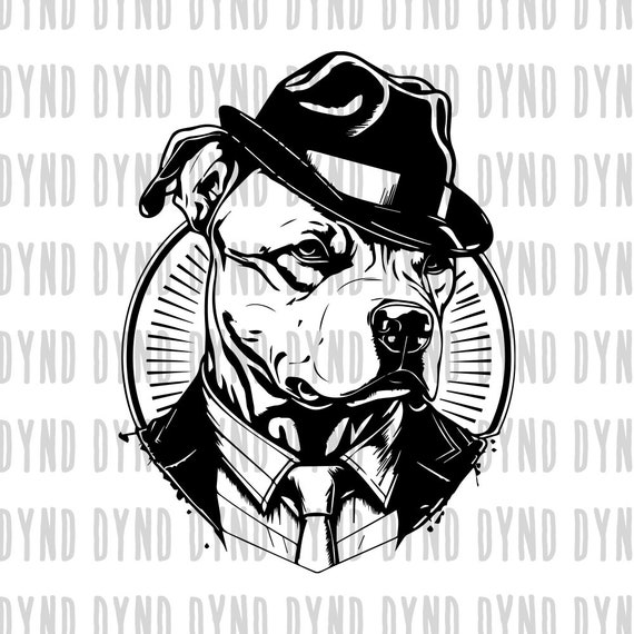 Pitbull Rapper Stencil