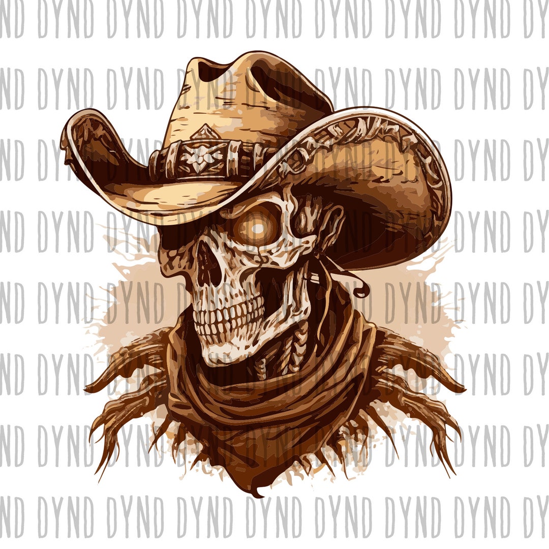 Cowboy Skull Svg File for Sublimation , Western Skull Svg , Western ...