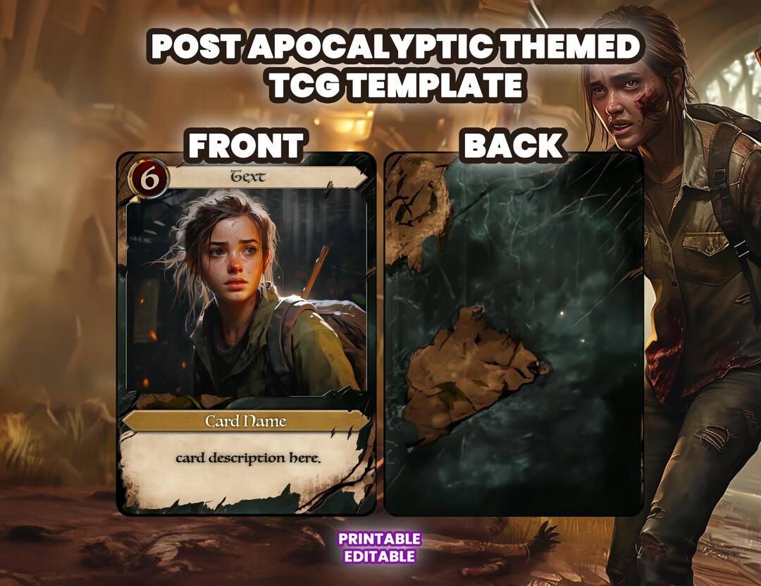 TCG Template, Post-apocalyptic Themed Trading Card Game Creator ...