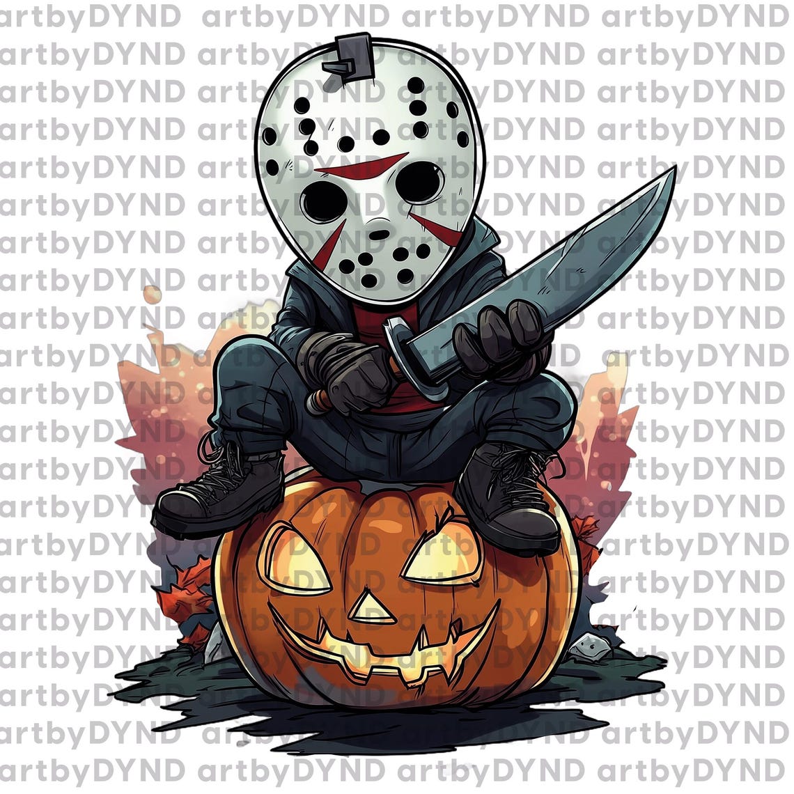 Jason Voorhees Chibi Png, Halloween Cartoon, Special T-shirt Design ...