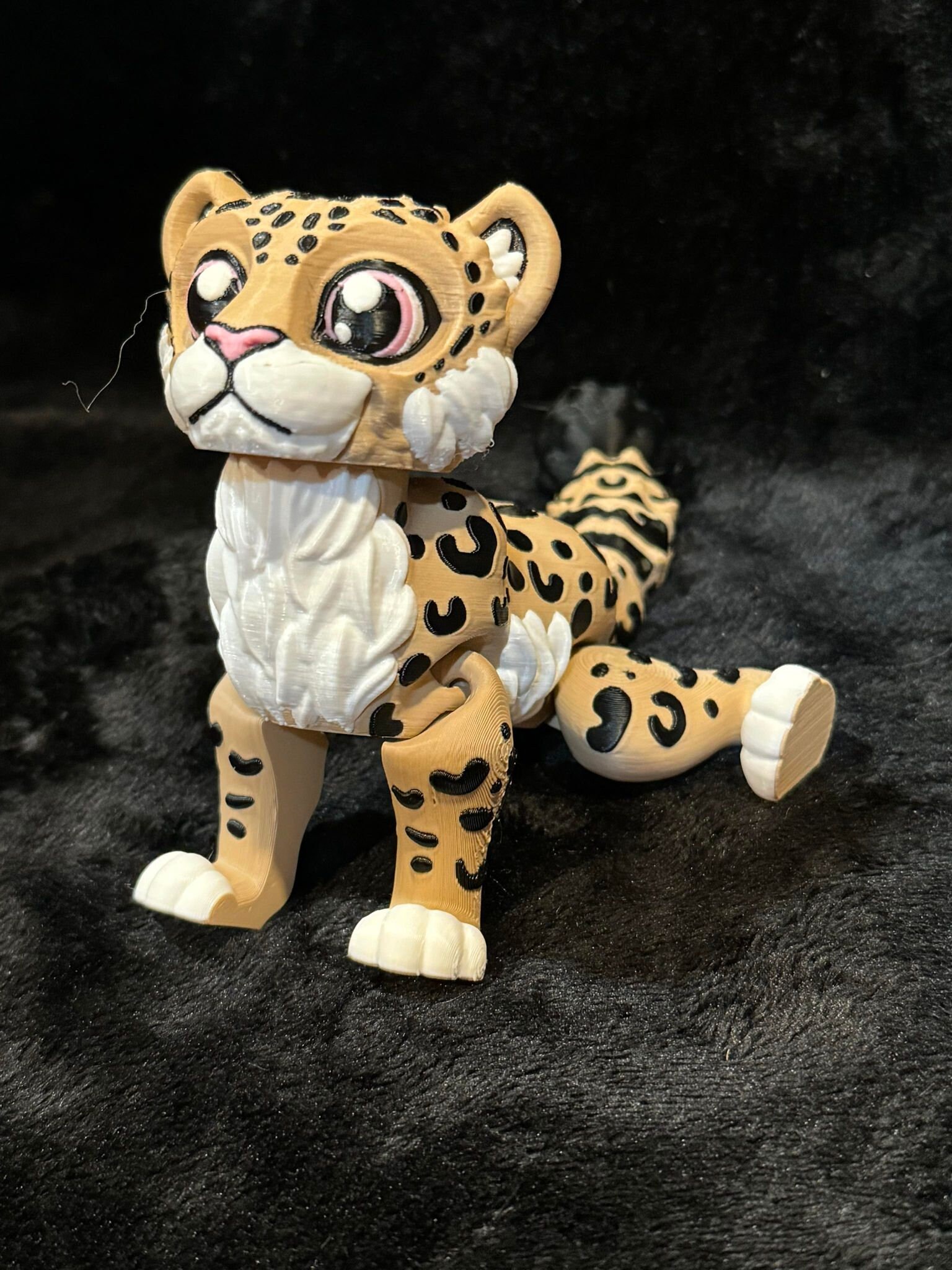 3d Printed Articulating Snow Leopard - Etsy