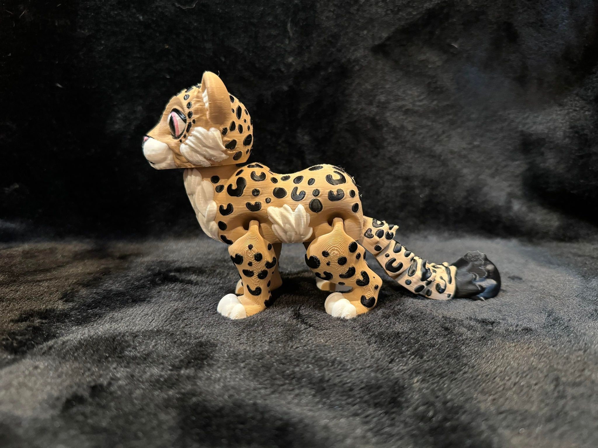 3d Printed Articulating Snow Leopard - Etsy