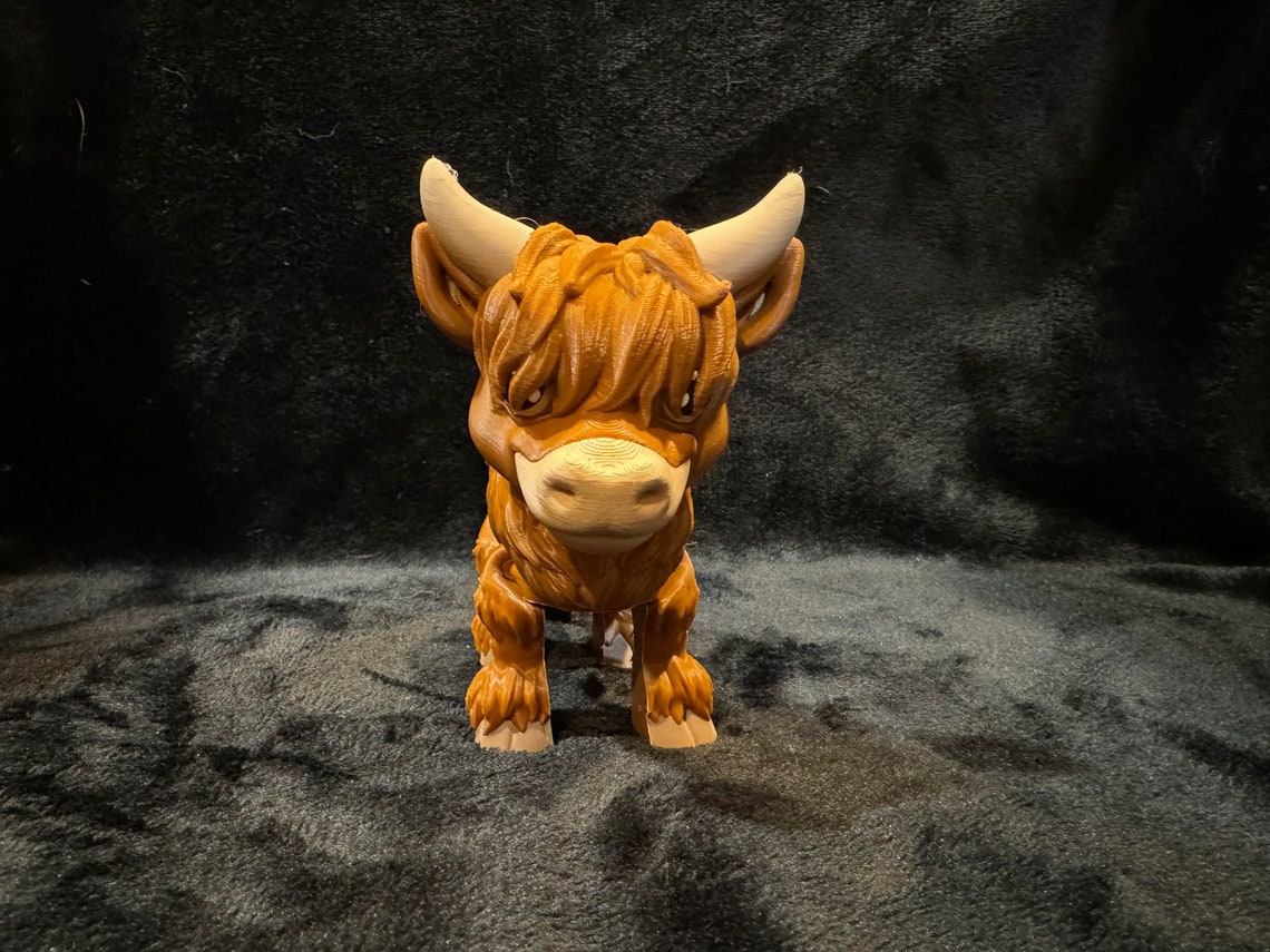 Highland Cow Articulating 3d Printed Multi-color - Etsy