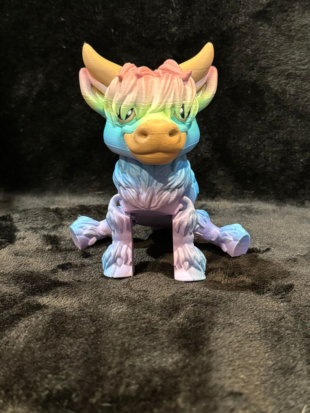 Highland Cow Articulating 3d Printed Multi-color - Etsy