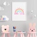 Pastel Rainbow Unicorn Clouds Set of 3 Print, Nursery Wall Art ...