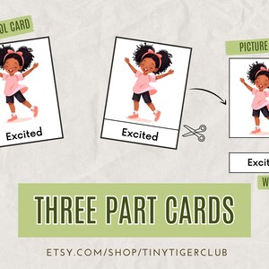 Kids' Emotion Flashcards Set, Printable Montessori Learning Resources ...
