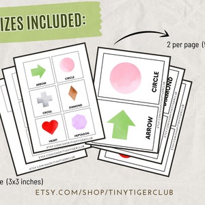 13 Rainbow Shapes Flash Cards, Montessori Flash Cards, Preschool ...
