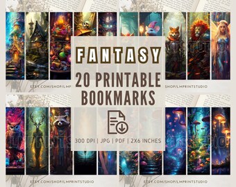 20 Watercolor Floral Bookmarks Printable Bookmark Designs - Etsy