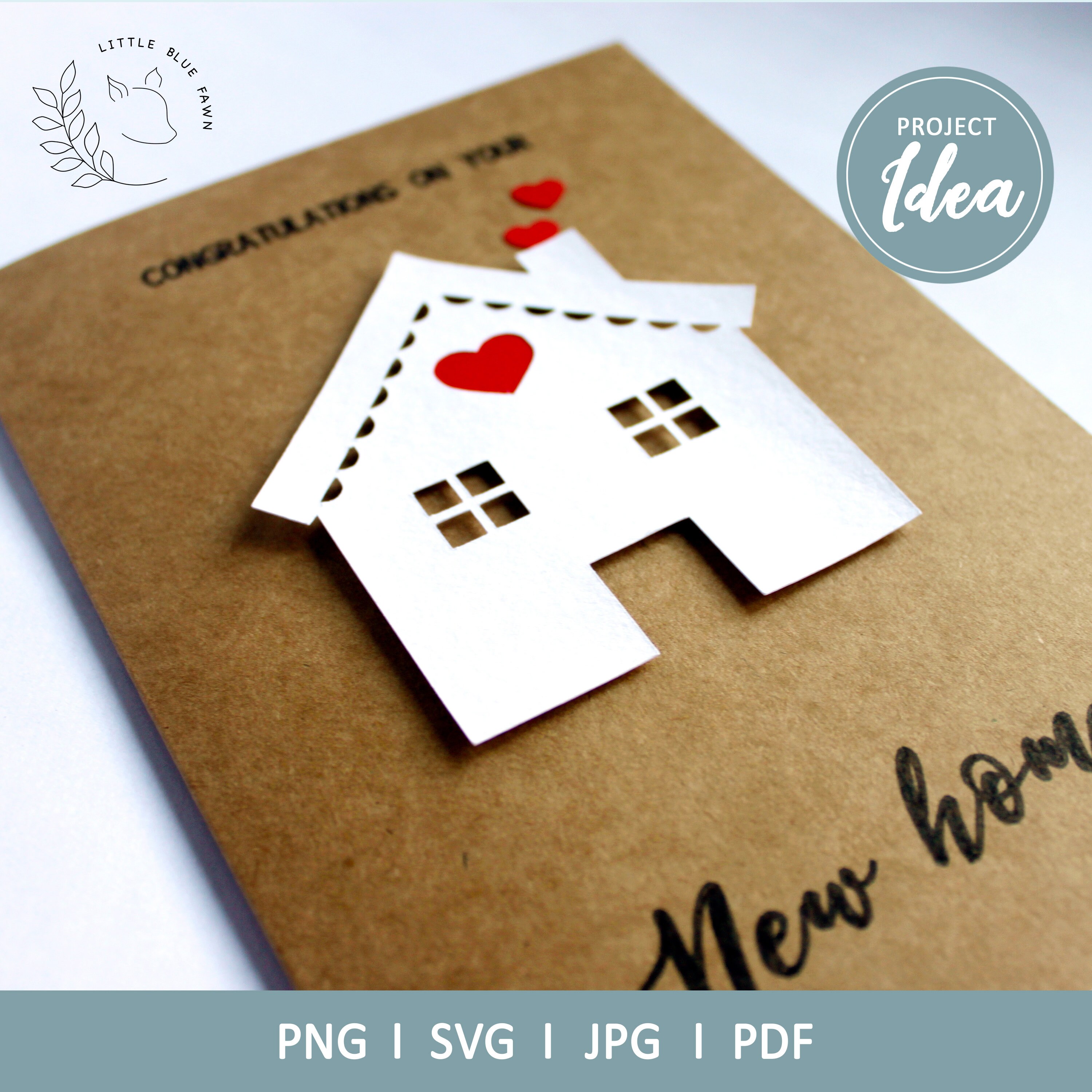 Cute House SVG Cutting File for Cricut, Silhouette Home PNG Cut File ...