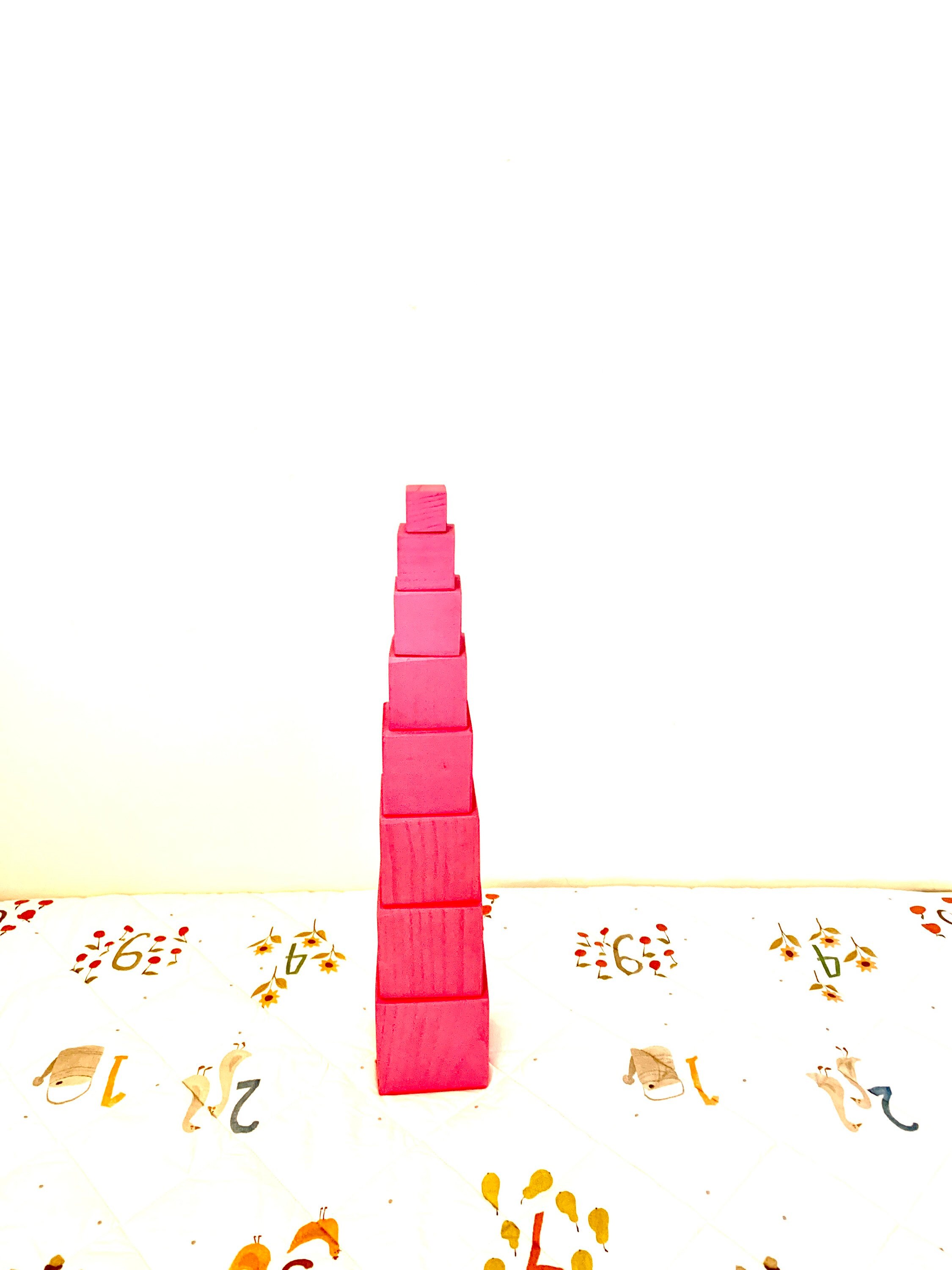 Montessori Pink Tower, Montessori Tower, Eight Steps Montesori Pink ...